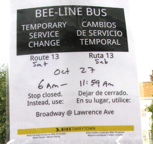 Westchester Needs Bus Detour Notices
